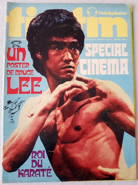 BRUCE LEE MAGAZINE Tintin 1974 Special Cinema Zorro Delon Poster Double Face EUR 20,00 - PicClick FR