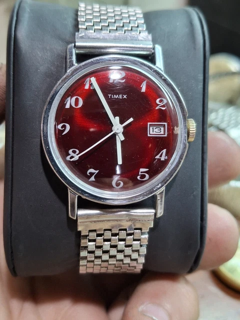 TIMEX MERCURY 1973 Ruby Red Mens Vintage 1970s Watch $55.00 - PicClick