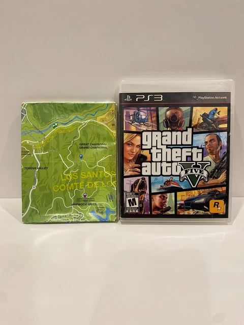 GRAND THEFT AUTO V GTA5 (PlayStation 3, 2013) PS3 MAP ONLY NO MANUAL $8 ...