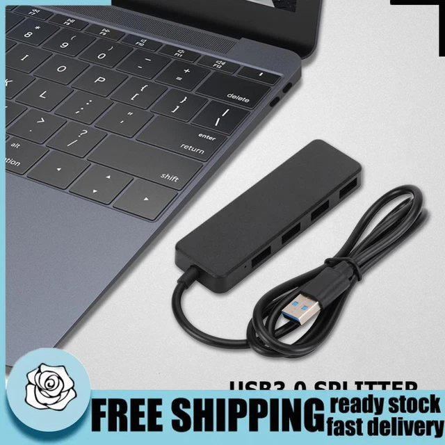 ULTRA-THIN USB3.0 SPLITTER Plug And Play for Computer Laptop Desktop pc ...