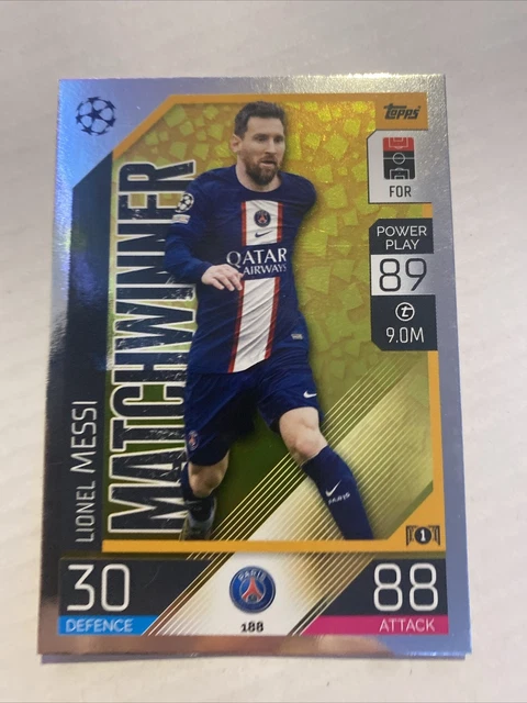 MATCH ATTAX TOPPS 22/23 Lionel Messi Matchwinner Base Paris Saint ...