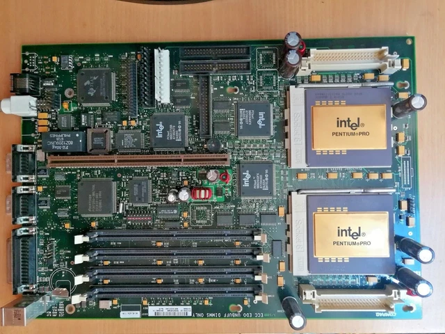 DUAL PENTIUM PRO, Motherboard socket 8, 2x SL22V 200Mhz CPU, Compaq ...