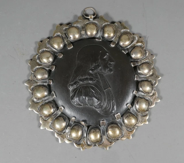 RARE 18TH C. Wedgwood Medallion Plaque Black Basalt John Wesley In ...