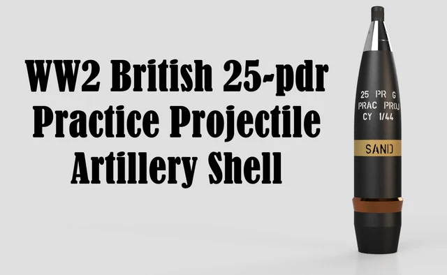 WW2 BRITISH 25-PDR Practice Artillery Shell £34.99 - PicClick UK