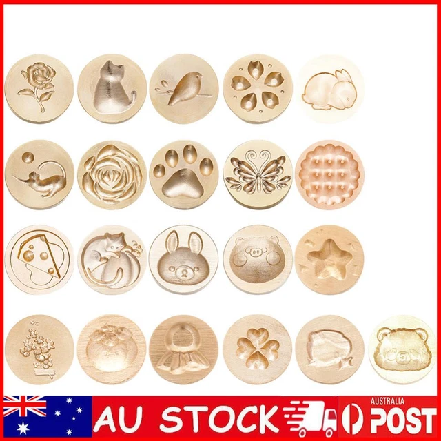 3D FIRE LACQUER Seals DIY Craft Embossed Wax Grain Seal Head Brass for ...