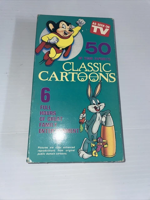 CLASSIC CARTOONS VHS 6 Full Hours Looney Toons & More (As Seen On Tv) £ ...