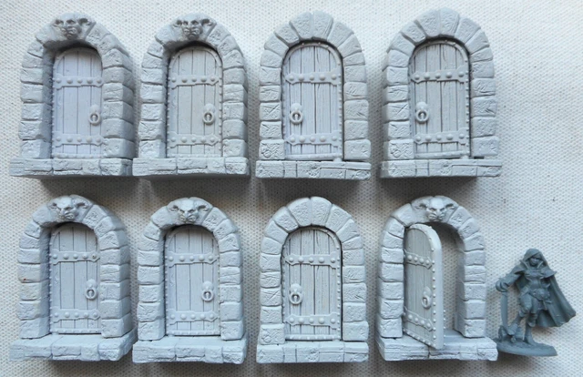 EIGHT 28MM SCALE Dungeon Doors. Nolzur’s Marvelous Deep Cuts Miniatures ...