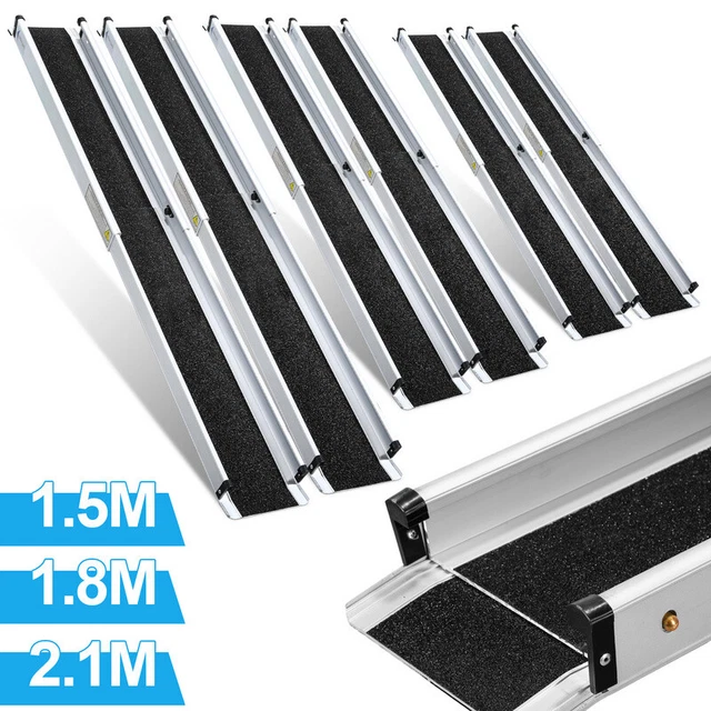 ROLLSTUHLRAMPE TELESKOP-RAMPE KLAPPBAR Alu Auffahrrampe Rampe Teleskoprampe EUR 118,99 - PicClick DE