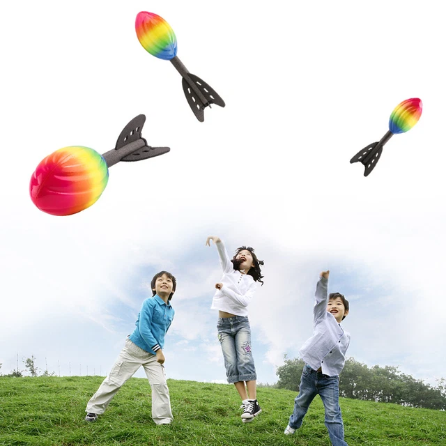 RAINBOW EPP FOAM Hand Throwing Rocket Hand Launch Rocket Kids Outdoor ...