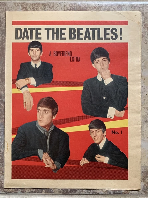 DATE THE BEATLES! Boyfriend Extra Paper Magazine No.1 Supplement 1963 ...