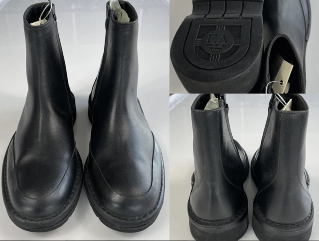 EMPORIO ARMANI MEN'S Vintage Worn Effect biker boots Boots Shoes 43,5 ...