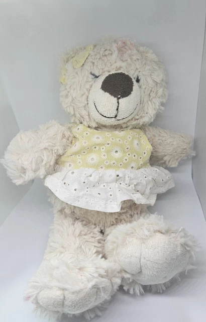 CARD FACTORY PAWS For A Party Cream Teddy Bear In Dress Soft Plush Toy ...