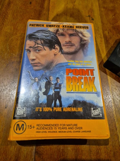 POINT BREAK 1991 Patrick Swayze VHS Tape Big Box Clam PAL Video $39.00 ...