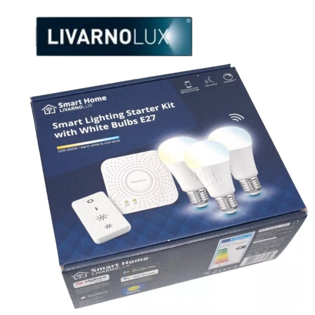 SMART HOME LIVARNO Lux Lighting Starter Kit With 3 X Bulbs E27 App ...