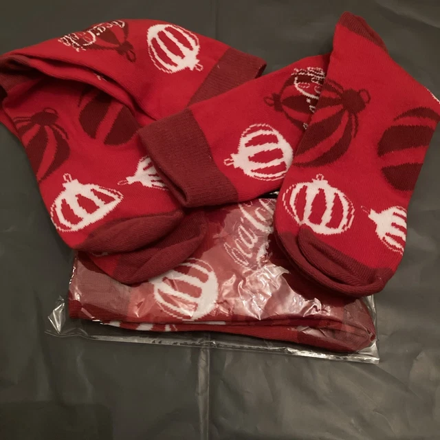 3 X NEW Coca Cola Xmas Christmas Bauble Limited Edition Socks ...