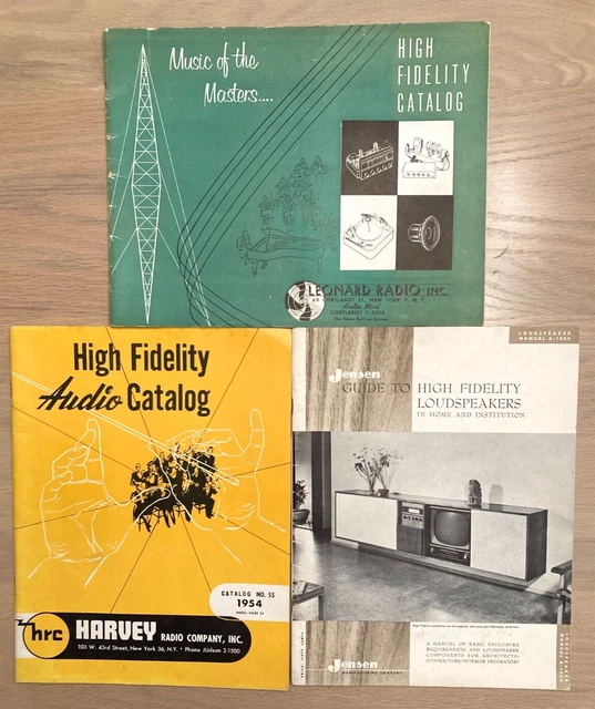 1950'S LEONARD AND HARVEY HI-FI COMPONENT CATALOGS PLUS JENSEN SPEAKER ...
