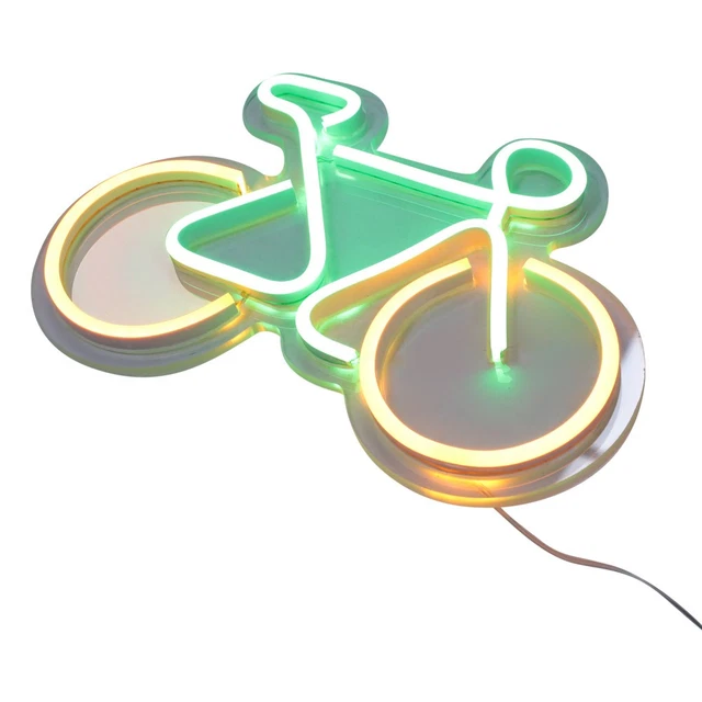 NEON LIGHT LED Neon Sign Decorative Light Bike Pattern Home Sign Wall ...