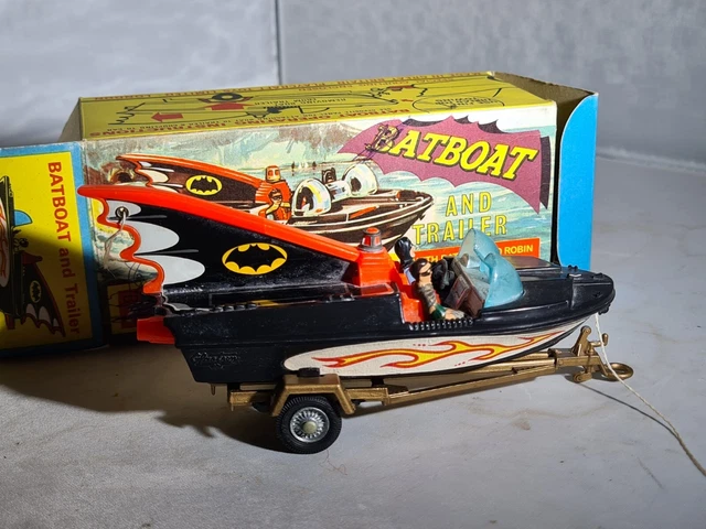 VINTAGE 1966 CORGI toys 107 Batman & Robin Batboat Toy Model + Original ...