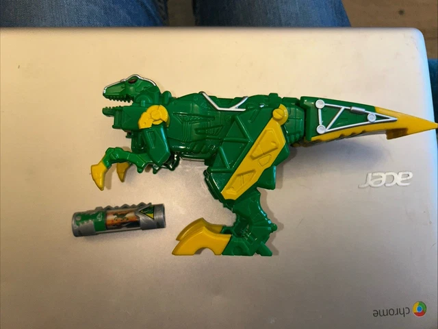 POWER RANGERS DINO Charge Green Raptor Zord & No. 4 Velociraptor Dino ...