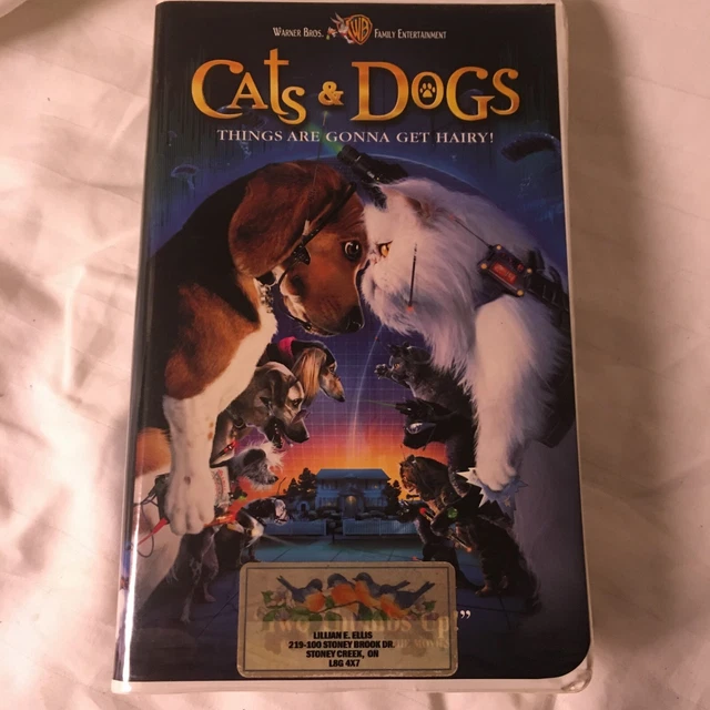 CATS & DOGS starring Jeff Goldblum & Elizabeth Perkins VHS Tape 2001 ...