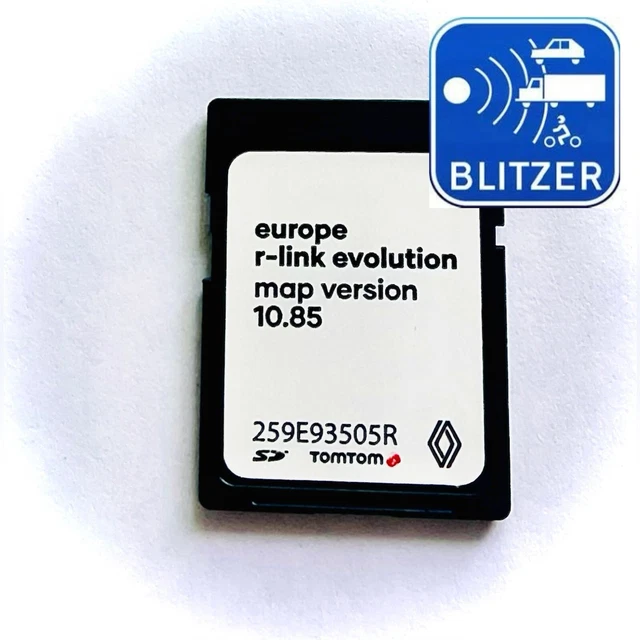 RENAULT R-LINK NAVIGATION SD KARTE VERSION 10.85 Blitzer Europa Bank ...