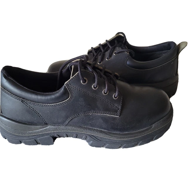 STEEL CAP EXEC Work Safety Shoe Men US 12 Black Leather Wide Comfort ...