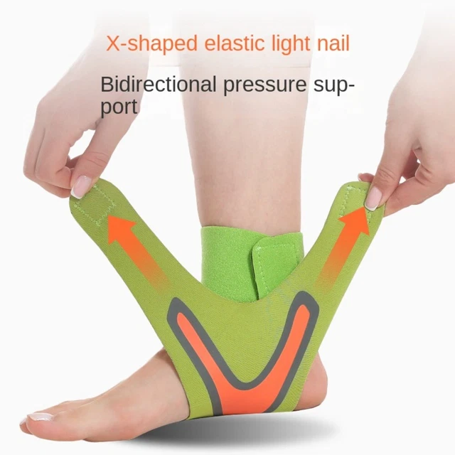 GREEN ELASTIC ANKLE Brace Anti Sprain Foot Protection Bandage Unisex ...