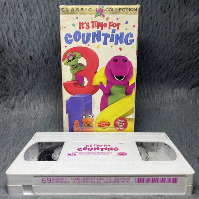BARNEY - ITS Time For Counting VHS Tape 1998 Lyrick Studios Classic ...
