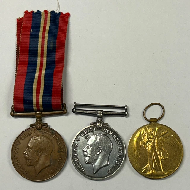 WW1 TERRITORIAL WAR Medal - Voluntary Overseas, Victory & War Medal PTE ...