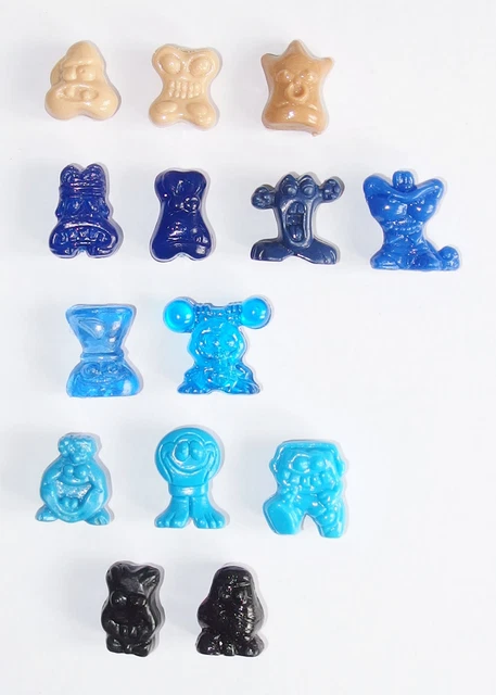 14 GOGO GOGOS Gogo's Crazy Bones Classics Figuren 90er braun blau ...