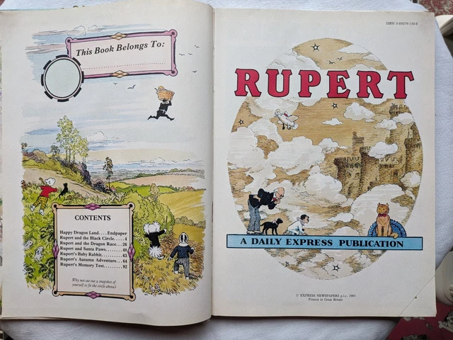 RUPERT THE BEAR Annual 1983 Unclipped, no name, small damage to spine £ ...