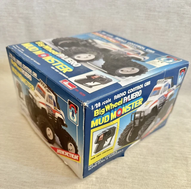 VINTAGE 80S RC Car Atcomi Asahi China Big Wheel Pajero Mud Monster 1/28 ...