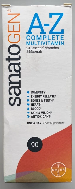 SANATOGEN A-Z COMPLETE Multivitamin 90 Tablets £15.99 - PicClick UK