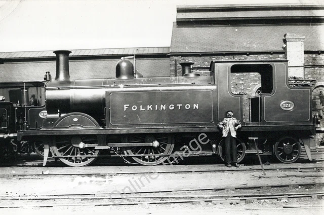 Railway Photo Darkroom Lbandscr Engine D3 0 4 4t Folkington No 376 C1905