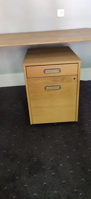 IKEA GALANT OAK Veneered Under Desk Drawer Unit £10.00 - PicClick UK