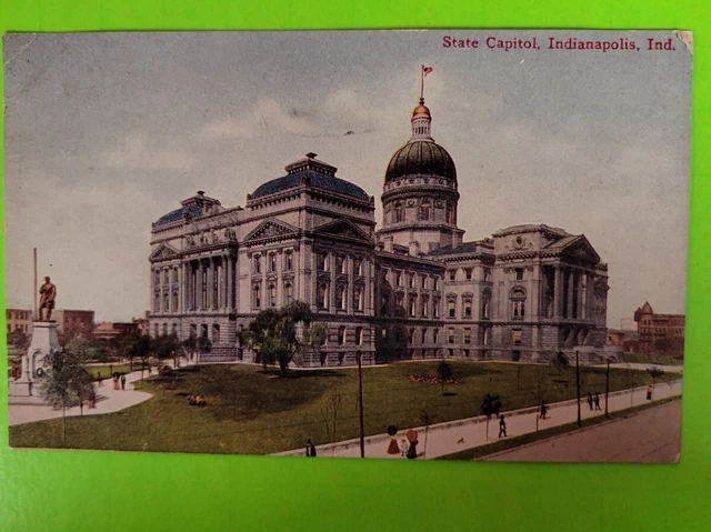 VINTAGE POSTCARD FROM Early 1900’s State Capital Indianapolis USA Indy ...
