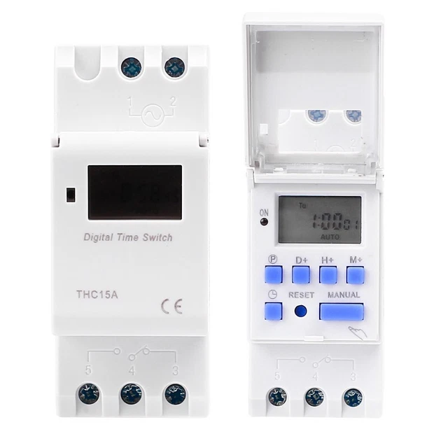 RAIL TIMER TIME Relay On/off Programmable Switch LCD AC 250V Changeover ...