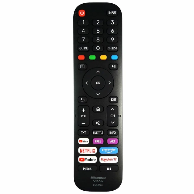 GENUINE HISENSE 55A7E7210F VIDAA TV Remote Control £13.89 - PicClick UK