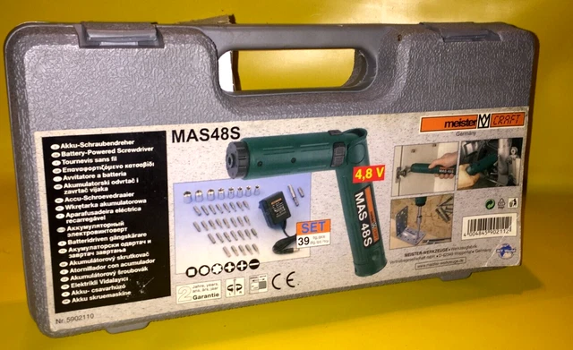 MEISTER CRAFT AKKUSCHRAUBER-AKKUSCHRAUBENDREHER im Koffer Typ MAS 48S ...