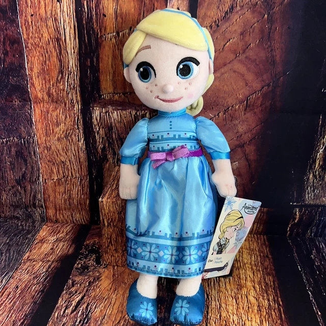 DISNEY STORE ANIMATORS Collection Frozen Elsa Plush Stuffed Toy Doll 12 ...