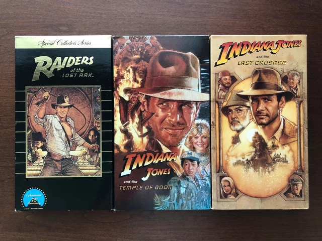 INDIANA JONES TRILOGY VHS Lot 1 2 3 Raiders Lost Ark Temple of Doom ...