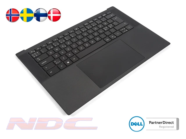 DELL PRECISION 5550/5560/5570 Palmrest Touchpad NORDIC Backlit Keyboard ...
