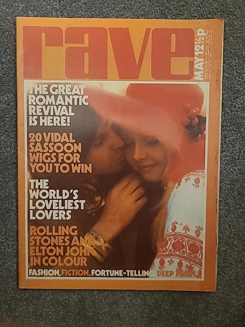VINTAGE RAVE MAGAZINE MAY 1971 Rolling Stones Deep Purple Elton Simon ...