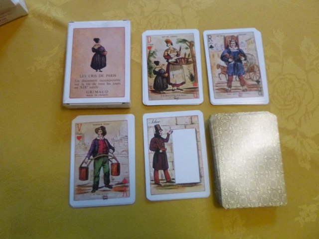 JEU DE CARTES "Les Cris de Paris" Vieux Métiers GRIMAUD Neuf sous ...