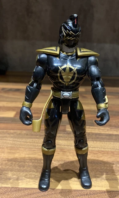 POWER RANGERS BLACK Ranger Action Figure Dino Thunder Mighty Morphin ...