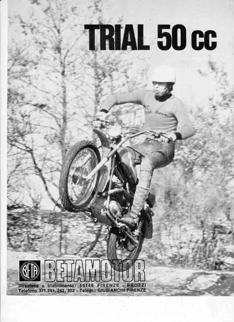 ADVERTISING PUBBLICITÀ BROCHURE-MOTO BETA TRIAL 50 1972 REGOLARITA ...