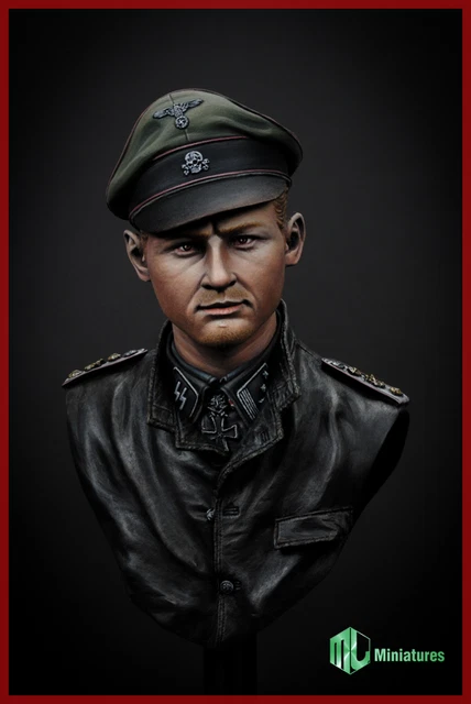 MJ MINIATURES GERMAN Tiger Ace Michael Wittmann WW2 1/10th Bust ...