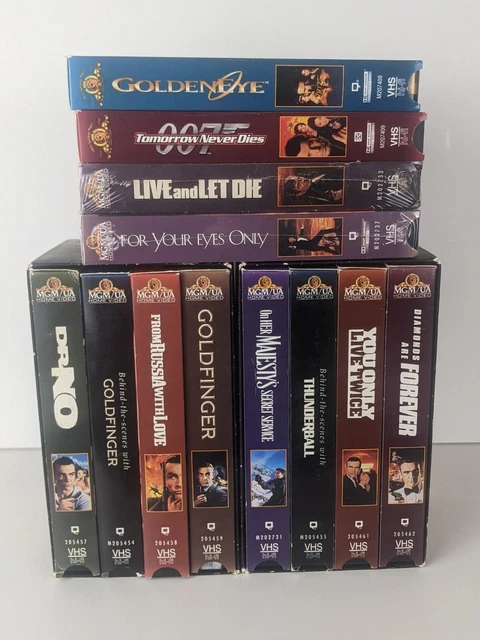 JAMES BOND 007 Collection 12 VHS Lot w/ Sean Connery Roger Moore Pierce Brosnan £6.46 - PicClick UK