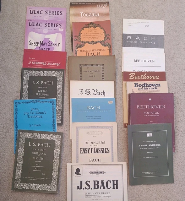 BACH AND BEETHOVEN Piano Sheet Music bundle £40.00 - PicClick UK