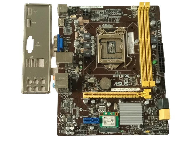 ASUS H81M-E LGA1150 Matx Motherboard Rev 1.01 With I / Output Shield ...
